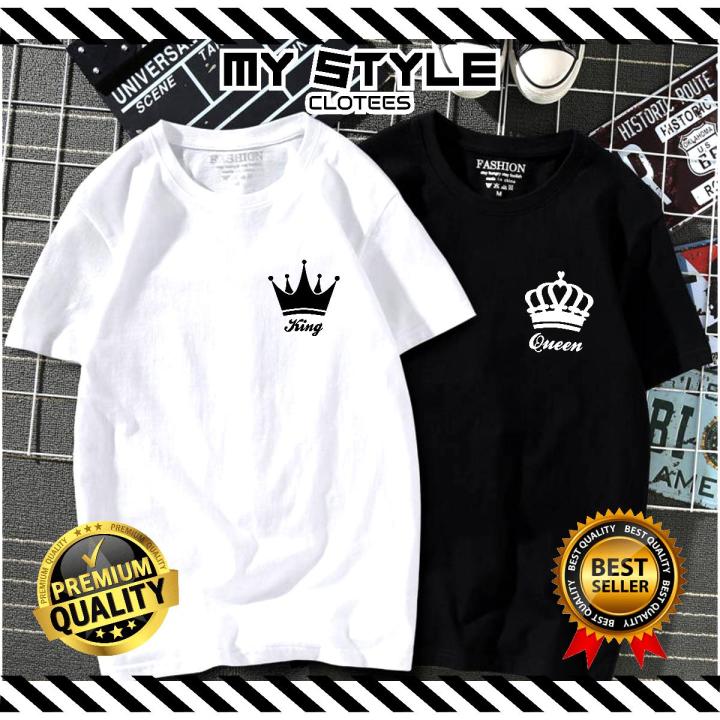 Couple Shirt King Queen Baju Couple King Queen T Shirt Couple 情侣装男女装