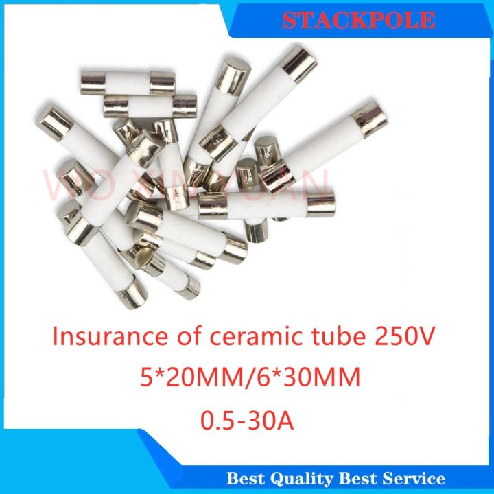10pcs/lot 5x20mm 6x30mm Fast Blow Tube Fuses 250V 0.5A 1A 2A 3A 4A 5A 6A 6.3A 8A 10A 15A 20A 25A ...