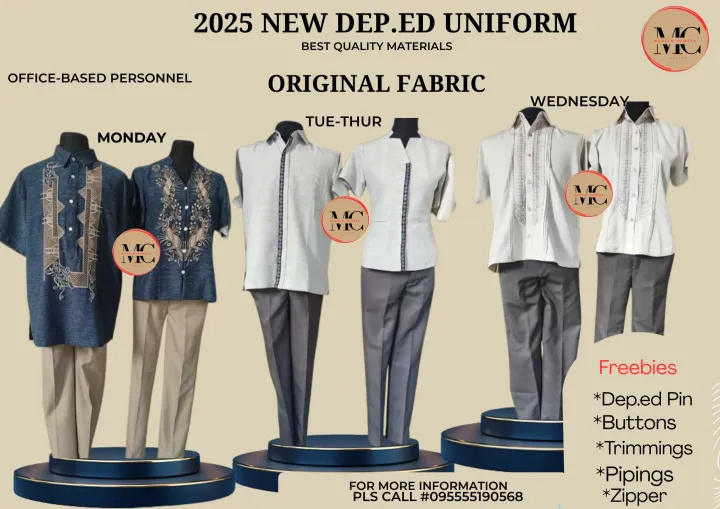 New ORIGINAL NON-TEACHING-PERSONNEL Deped UNIFORM for teachers fabric ...