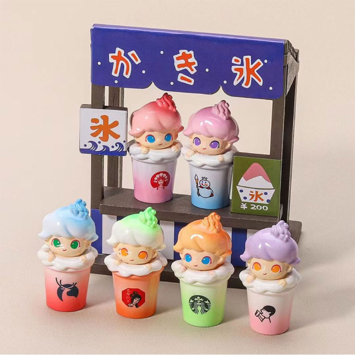Cute Milk Tea Cup Trendy Figure Blind Box Model Ornaments Decorations ...