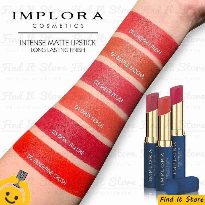 Implora Intense Matte Lipstick Long Lasting Finish Lipstik Mate BPOM ...