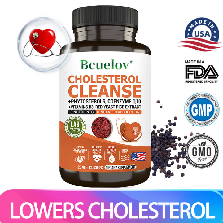 Bcuelov Cholesterol Lowering Supplement, Supports High Cholesterol ...