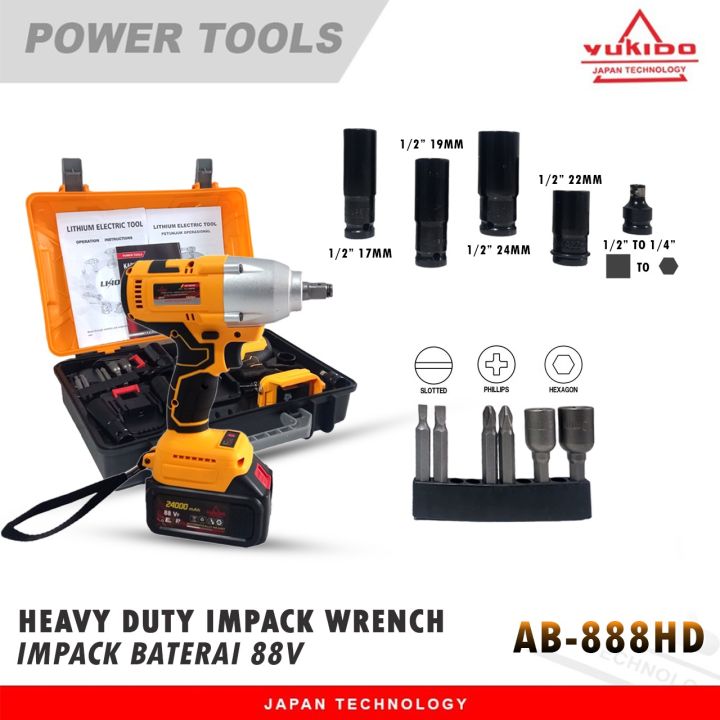 Brushless Impact Tool 48V 88V Cordless Electric Impact Wrench Bor impek ...