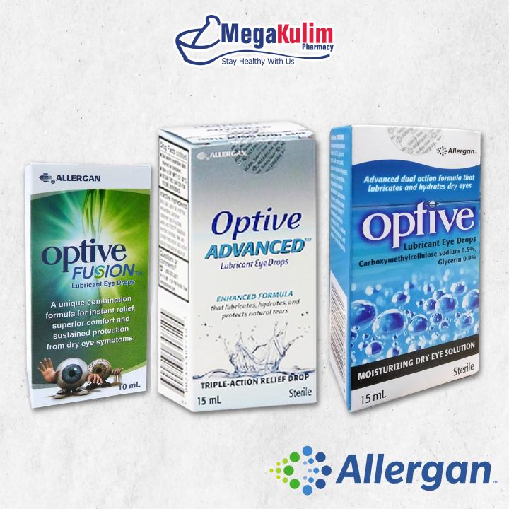 Allergan Optive ( Fusion / Advance / Lubricant Eye Drop ) | Lazada