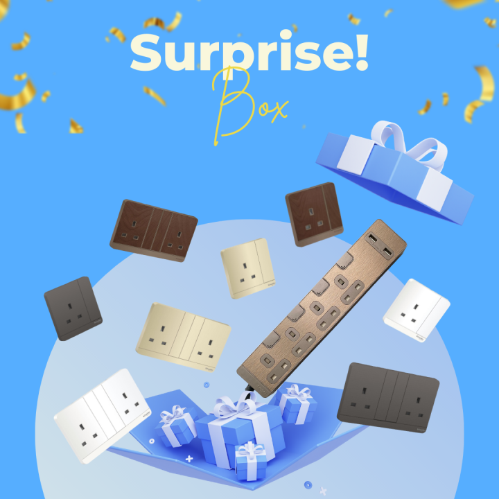 Lazada Box- Schneider Electric AvatarOn Single & Twin Sockets + 4 Gang ...