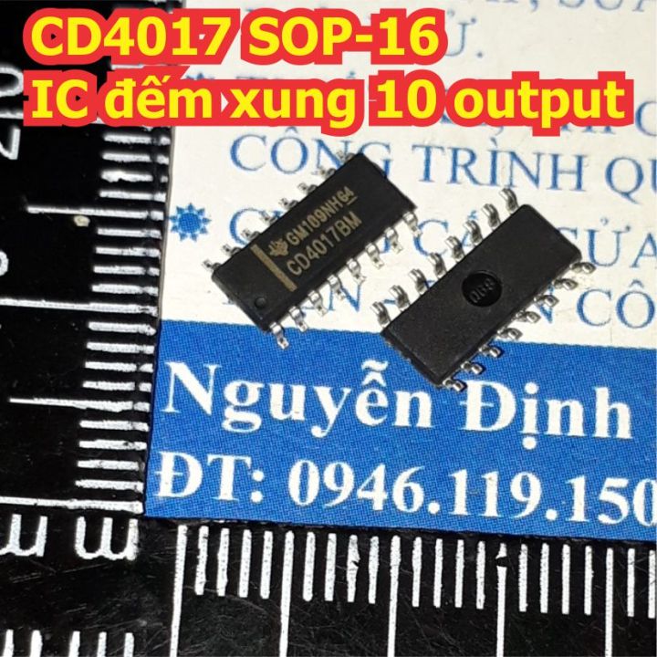 10 con CD4017BM CD4017 4017 SOP-16 IC đếm xung 10 output kde1590 ...