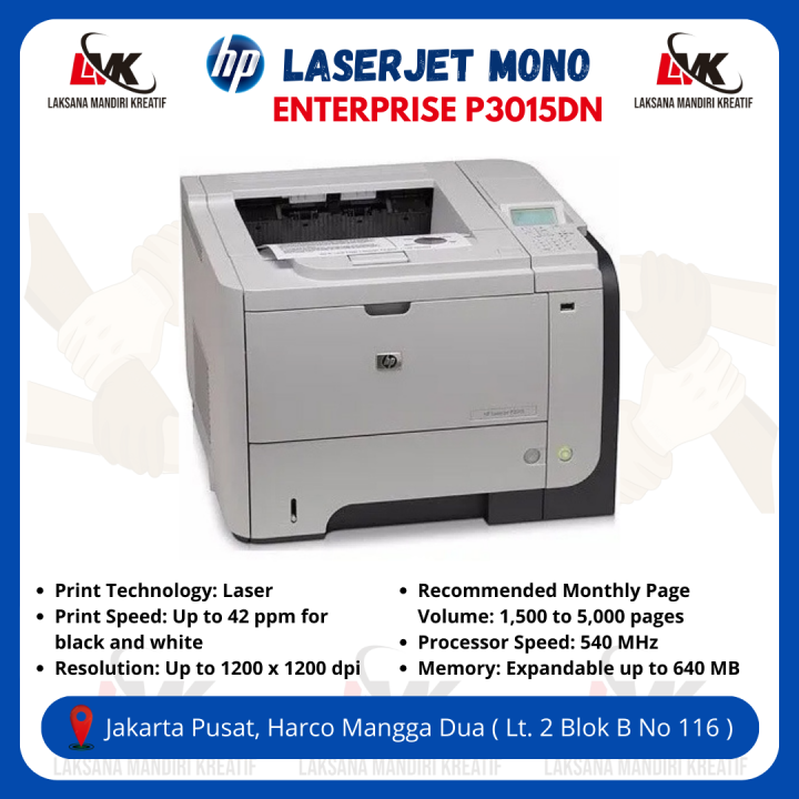Printer Hitam Putih Desain Kokoh Kapasitas Input Besar - Printer HP ...