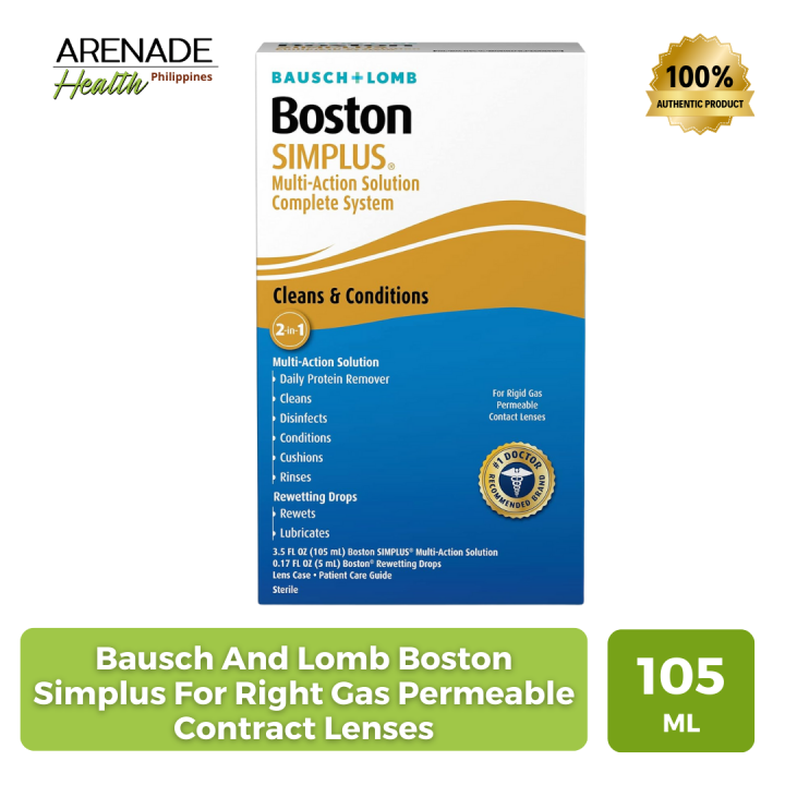 Bausch And Lomb Boston Simplus Multi-Action Solution For Rigid Gas ...
