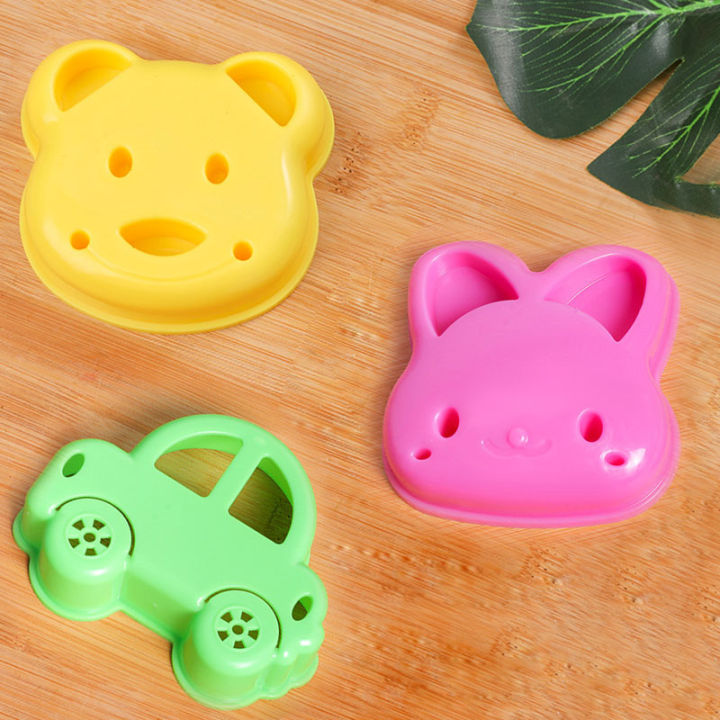 3pcs DIY sandwich mold bread cutting cartoon toast cutting car bear ...