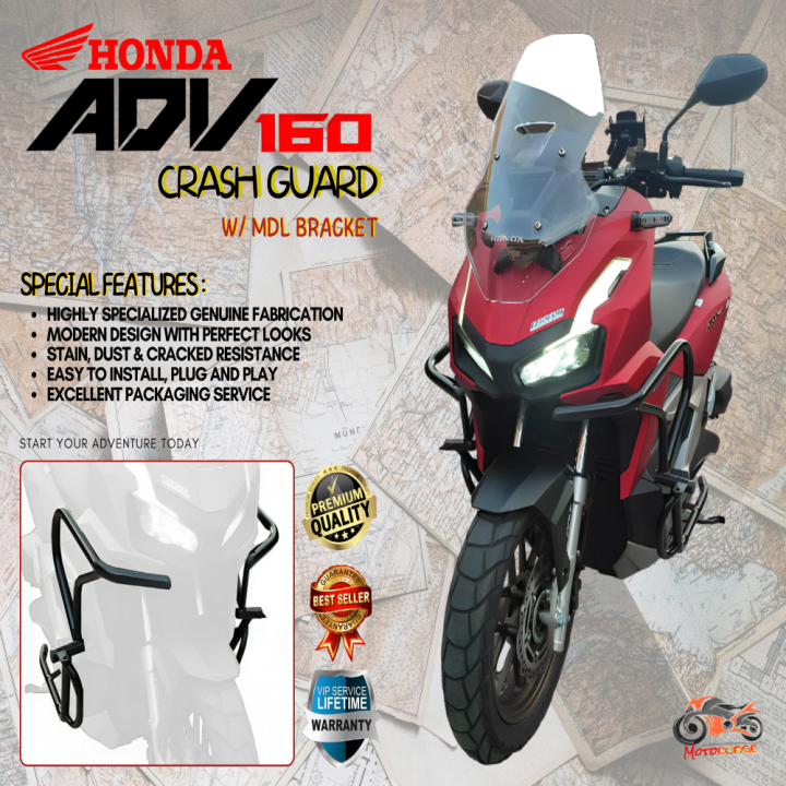 HONDA ADV 160 - HALF CRASH GUARD ( POWDER COAT ) - PHASE 2 | Lazada PH