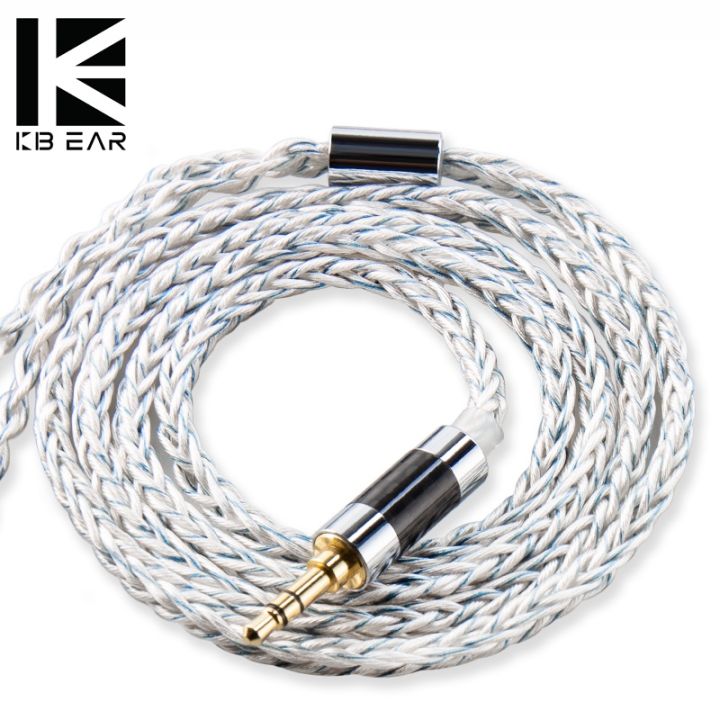 KBEAR ST9 8 Cores 4N Gold-plated Silver-plated OFC Hybrid Braided Cable 3.5mm Plug QDC Enclosed ...