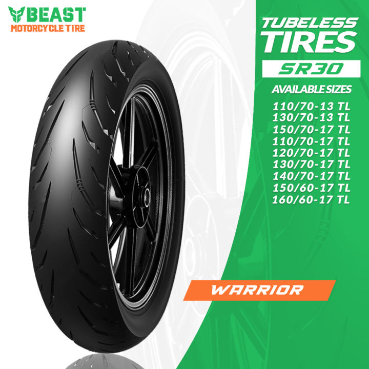 Beast Tire Warrior SR30 R13 Model Tubeless Motorcycle Tires Optimized ...