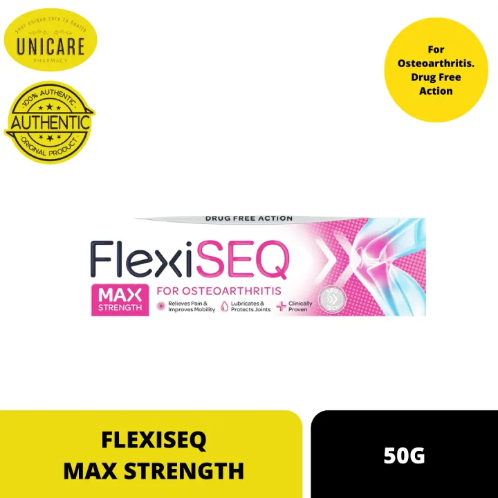 FLEXISEQ MAX STRENGTH 50G For Osteoarthritis, Drug Free [EXPIRY SEPTEMBER 2025] | Lazada