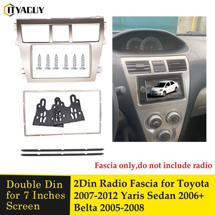 Car DVD CD Radio Stereo Fascia Panel Frame for TOYOTA Vios 2007-2012 ...