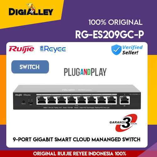 Ruijie Reyee RG-ES209GC-P 9Port Gigabit Smart Cloud Managed PoE Switch ...