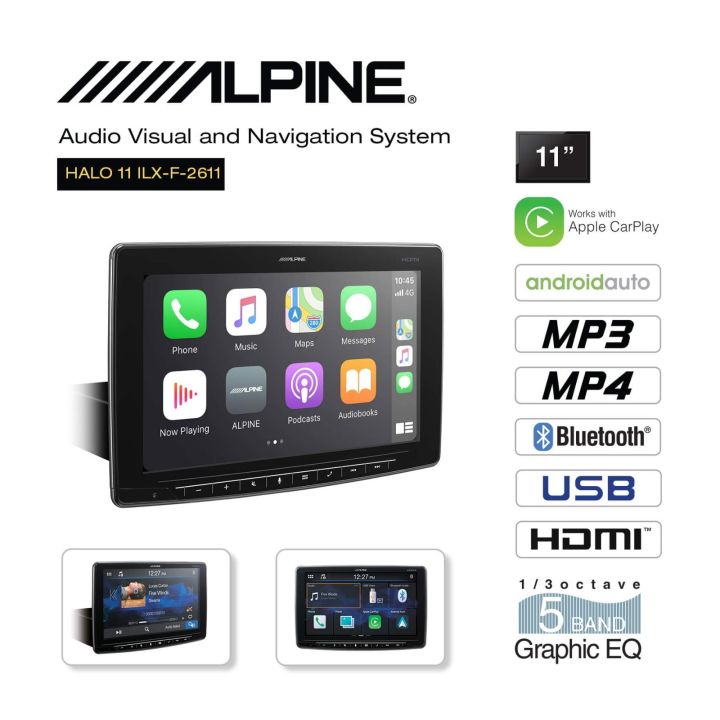 Alpine 100% Original Halo11 Head unit ILX-F2611E Audio Visual and ...