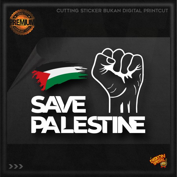 Stiker Kaca Mobil Save Palestine Cutting Sticker Palestina Model 4 ...