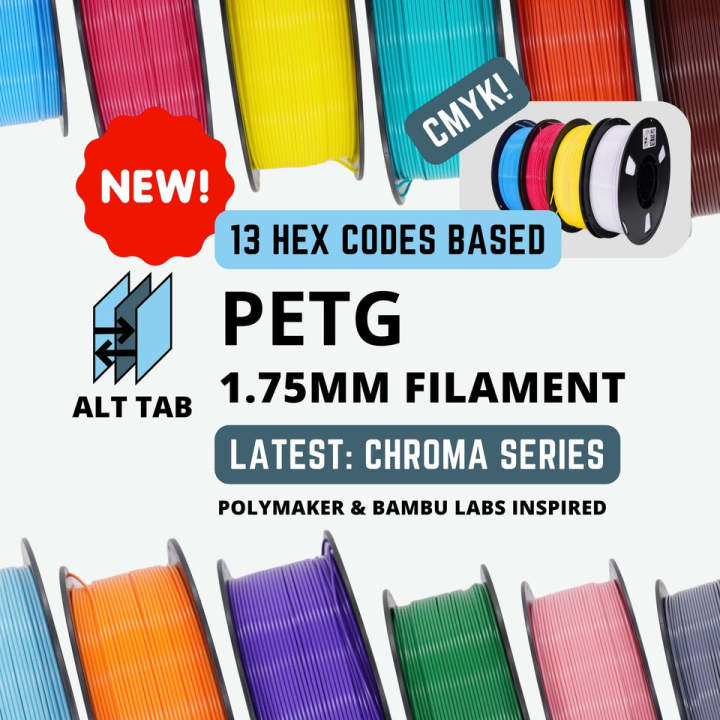 (Local Stock) PETG 3D Printer Filament Basic Series 1.75mm 1kg for 3D ...