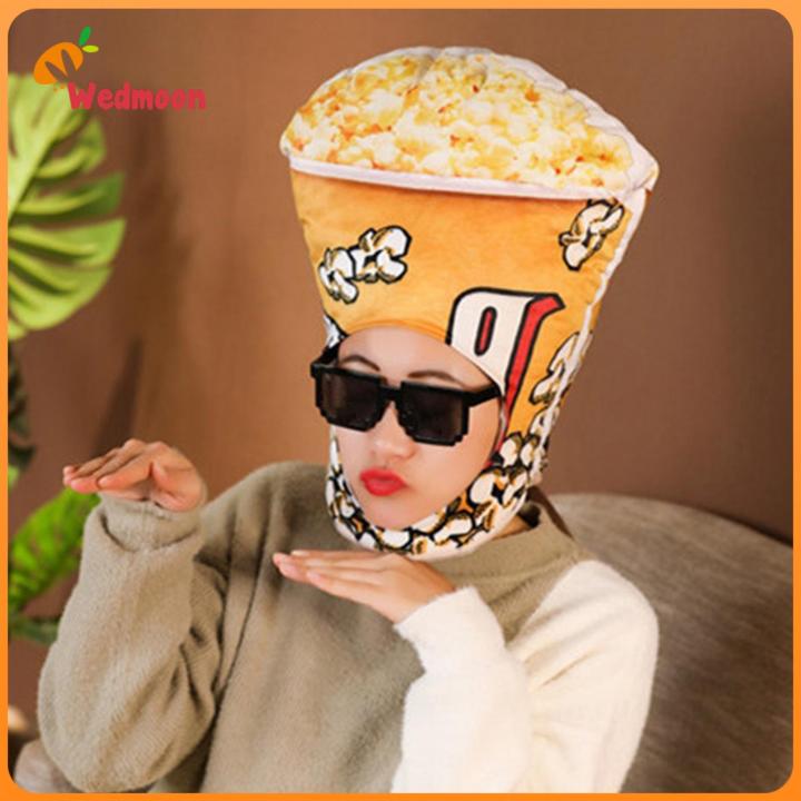 lahomia Novelty Plush Popcorn Hat Cosplay Headwear Fancy Dress Carnival ...