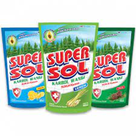 Supersol Super Sol Karbol Pembersih Lantai 750ml Pine Lemon Sereh All ...