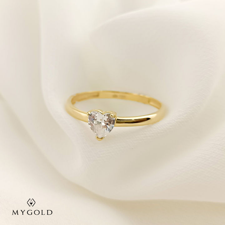 Pawnable & Authentic Shaira Solitaire Ring in 18K Saudi Gold by MyGold | Lazada PH