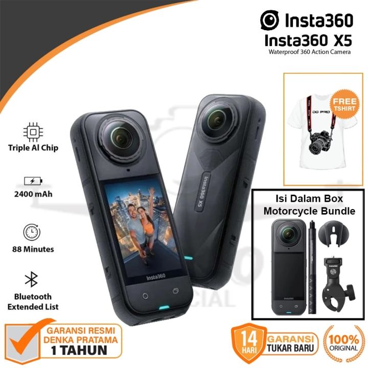 Insta360 X5 Motorcycle Bundle 8K 360 Action Camera Insta 360 One X5 ...