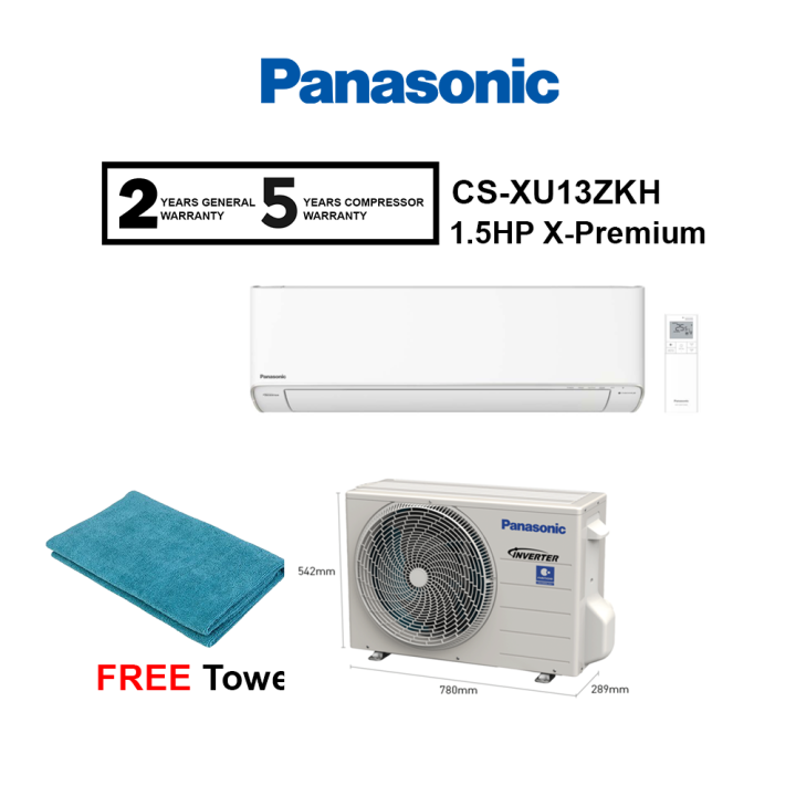 Panasonic 1.5HP Air Cond CS-XU13ZKH X-Premium Inverter R32 XU Series ...