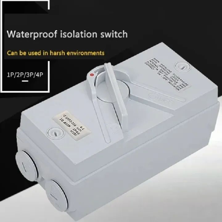 UKF IP66 1P 2P 3P 4Poles 20A 32A 63Amp Weatherproof Isolating Switch ...
