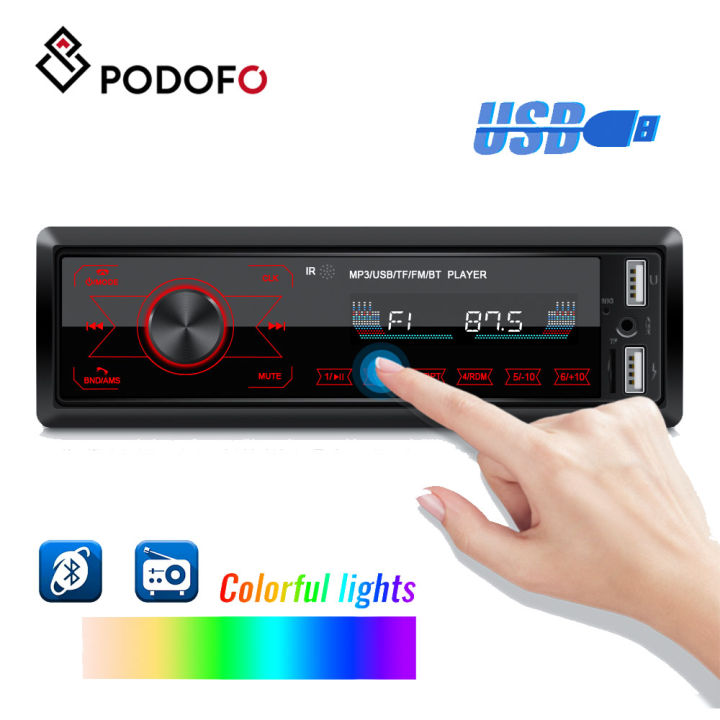 1DIN In-Dash Car Radios Stereo Remote Control Digital Bluetooth Audio ...