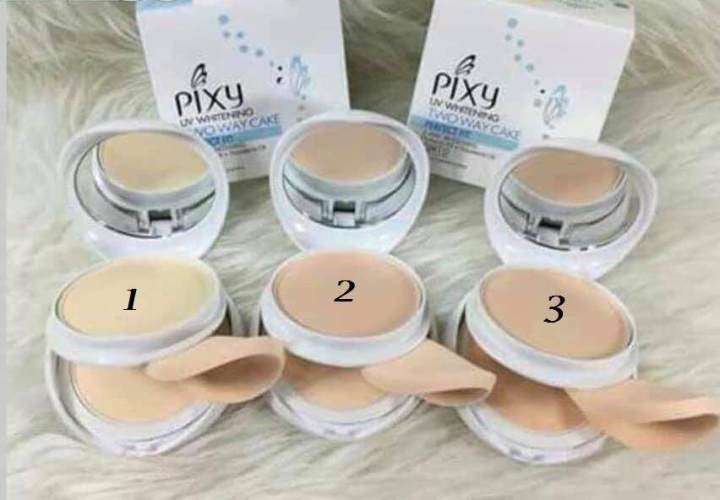 PIXY UV Whitening 2 In 1 Double Layer Two Way Cake Compact Powder | Lazada