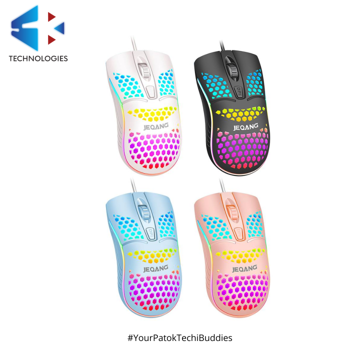 JM-G102 Honeycomb Shell Lightweight Optical Wired RGB Gaming Mouse | Lazada PH