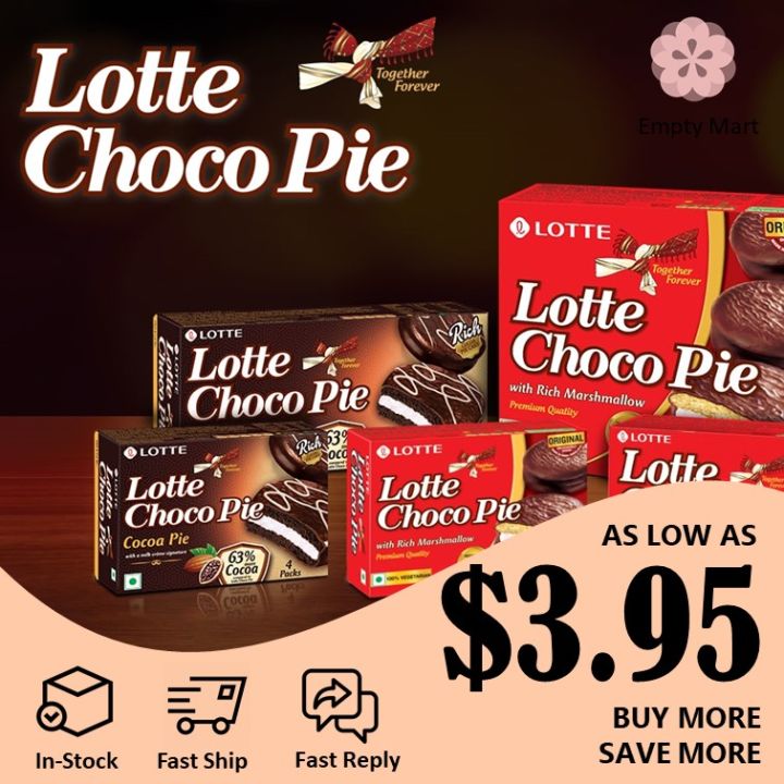 Lotte Choco Pie with Rich Marshmallow / Choco Pie Cacao Pie | Lazada ...