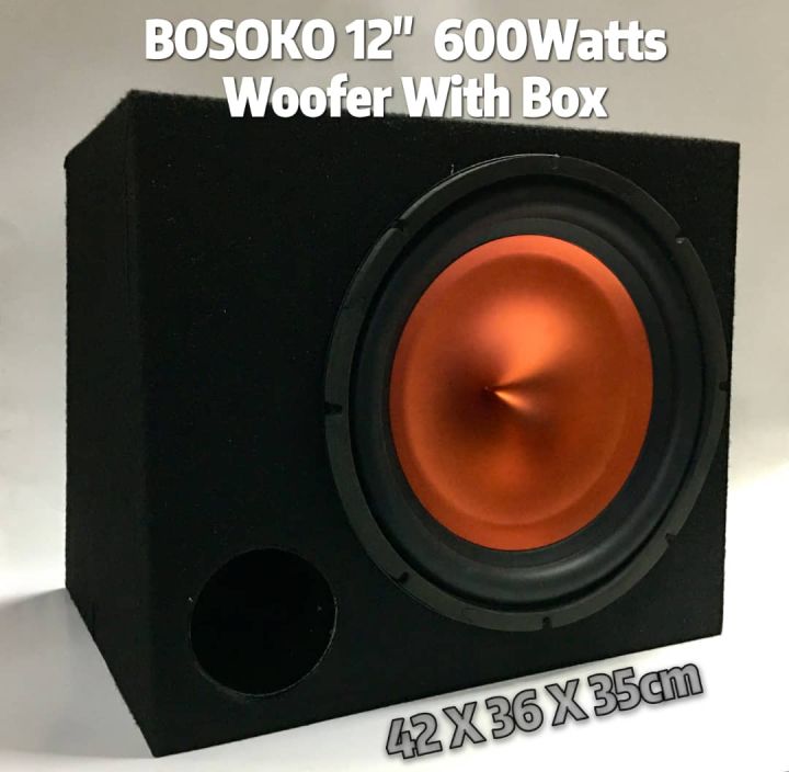 HIGH POWER BOSOKO 600W 12" SUB Woofer maximum Power 600watts with Box ...