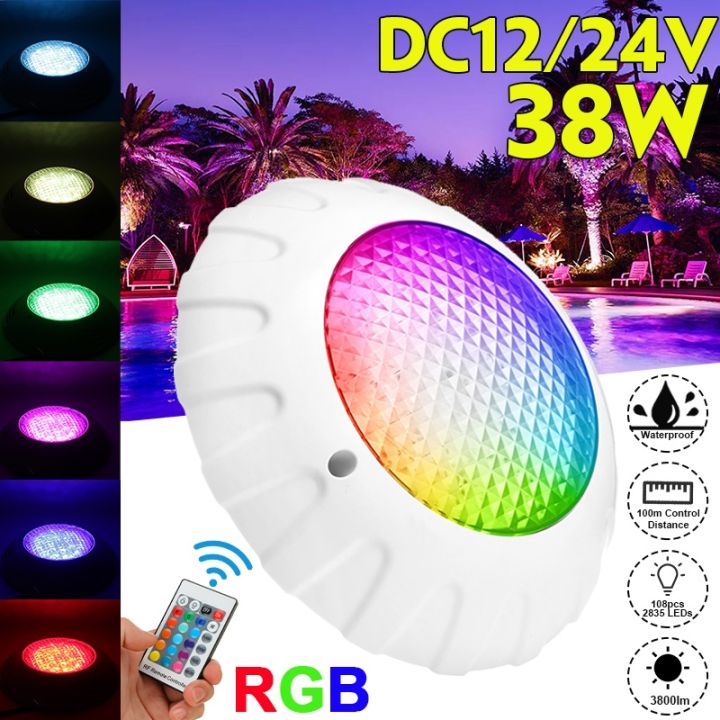 38W Swimming Pool Light Underwater Color Changing LED Light RGB 108 LED Ultra Bright | Lazada PH
