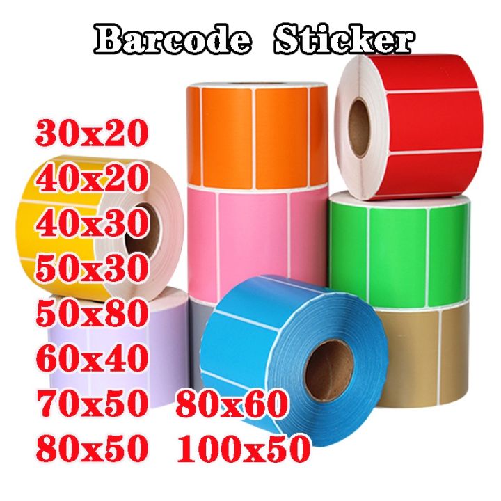 Barcode Roll Sticker Colour Thermal Paper Label Sticker Price Tag Green ...