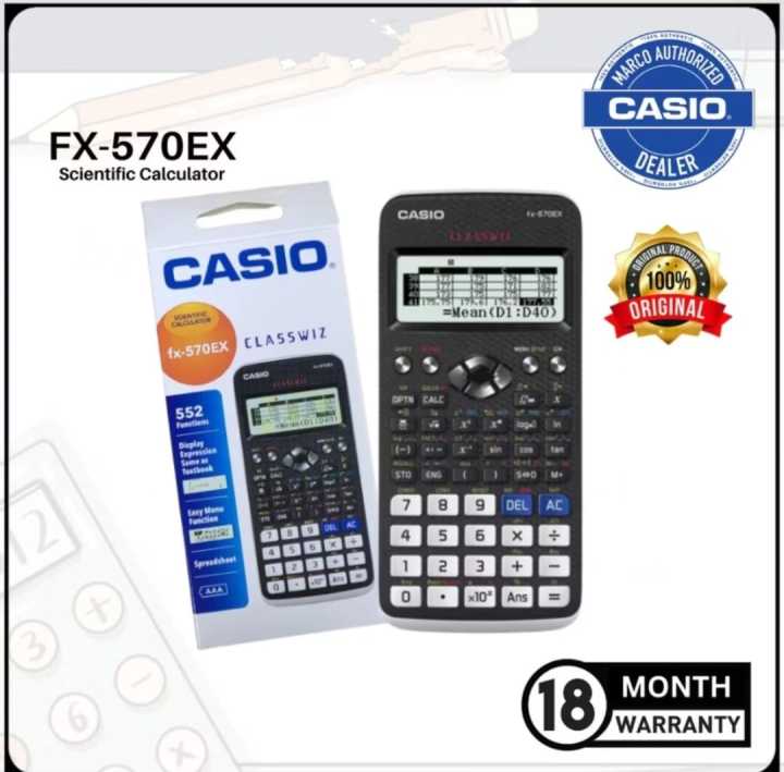 SCIENTIFIC CALCULATOR FX-570EX CLASSWIZ FOR SCHOOL & OFFICE | Lazada