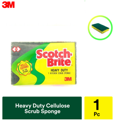 3M Scotch Brite Heavy Duty Kitchen Scrub Cellulose Sponge (1 Pc/Pack ...