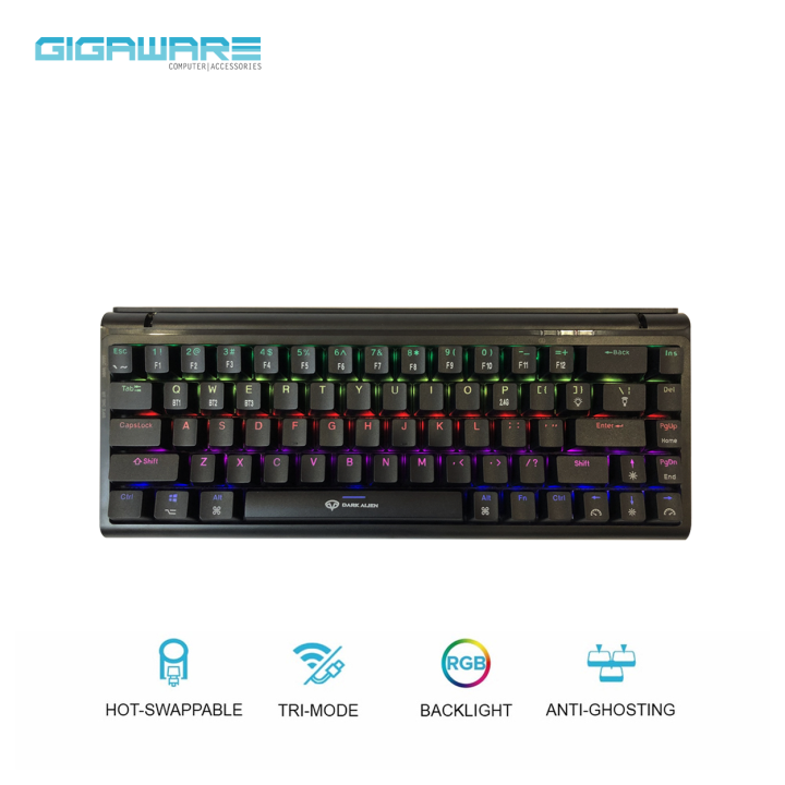 Dark Alien K68 DIY Customized Mechanical Keyboard 65% Tri-Mode ...