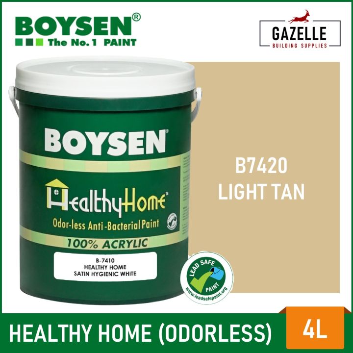 Boysen Healthy Home Odorless and Anti-Bacterial Paint Light Tan - 4L ...