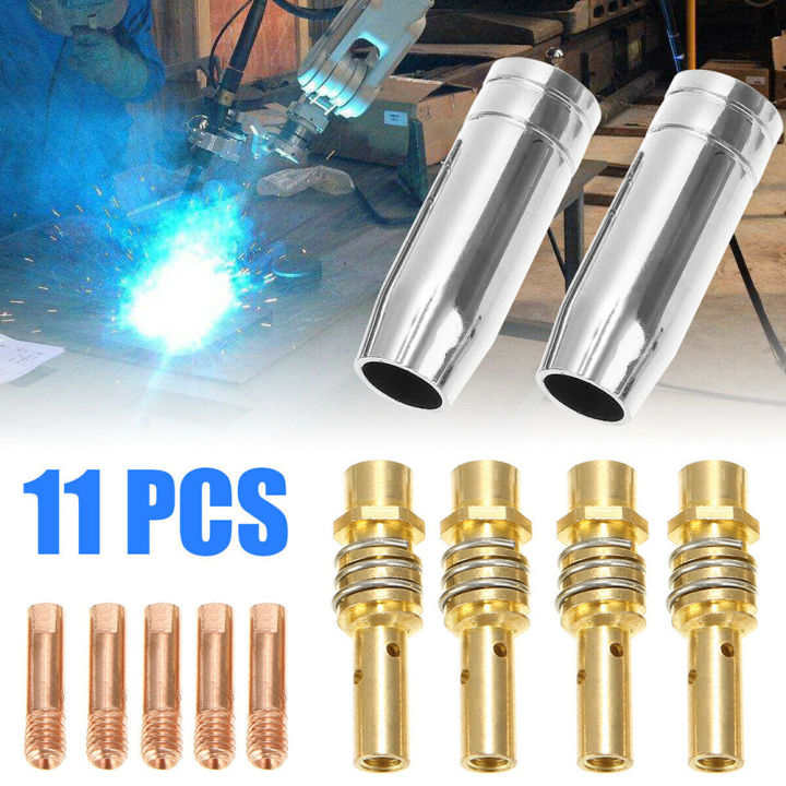 11Pcs/Set 15AK Welding Torch Nozzle MIG/MAG Torch Contact Tip Welding Accessories | Lazada PH