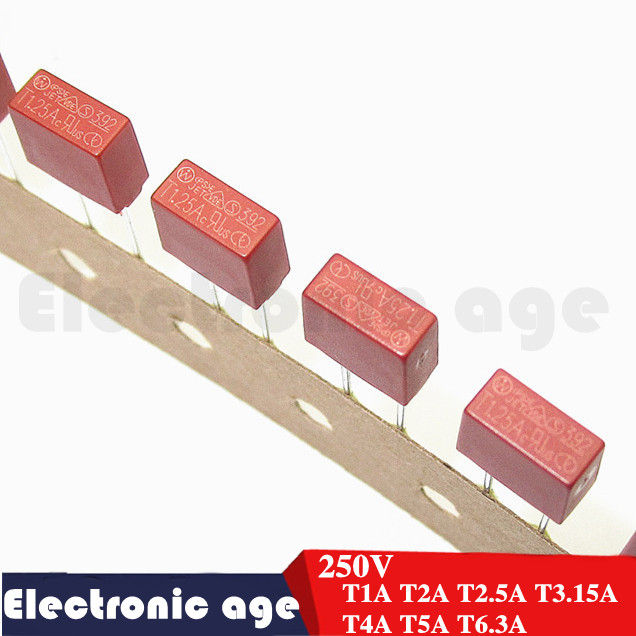 10PCS Fuse 2A 1A 3.15A 4A 5A 6.3A 250V 392 Square Plastic Fuse T2A LCD TV Power Board Commonly ...