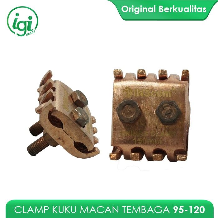 KLEM KABEL KUKU MACAN 95-120 TEMBAGA JEPIT / CLAMP BC GROUNDING ...