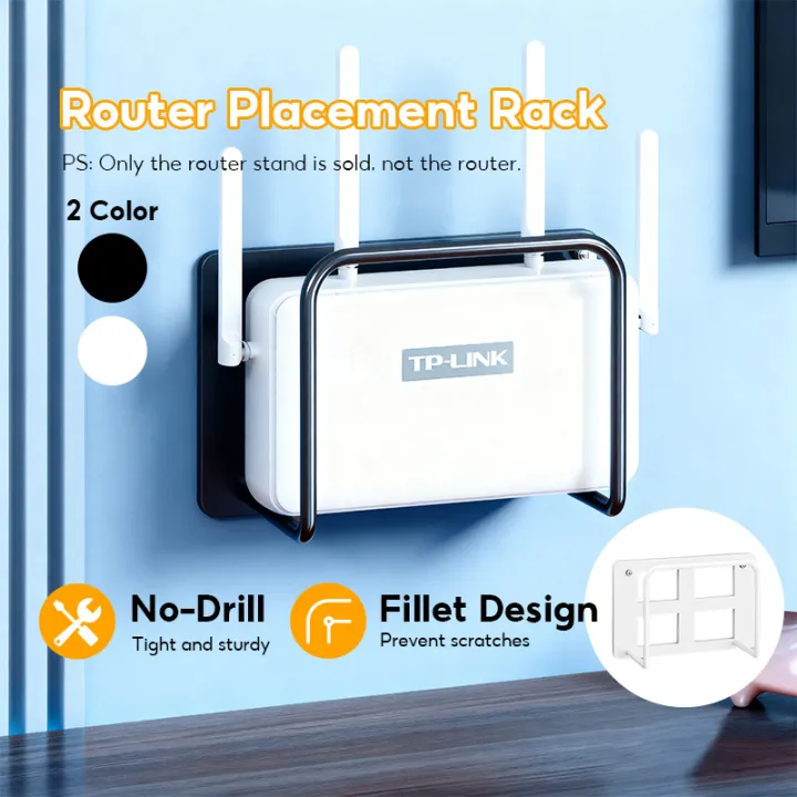 Non Drilling Wall Mounted Router Bracket Router Stand WiFi Rack Holder ...