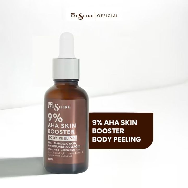 LAUSHINE Skin Booster Body Peeling Serum with 9%Aha MandelicAcid ...