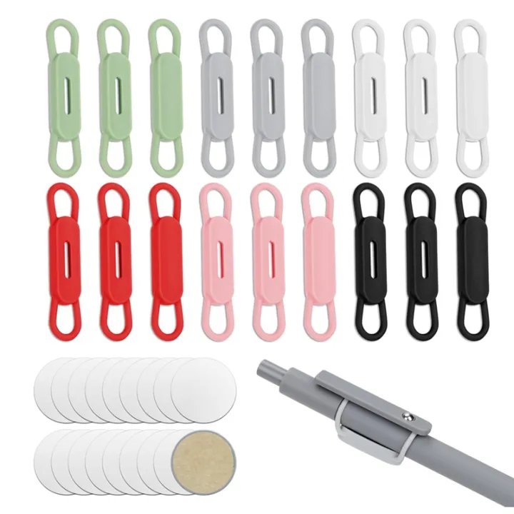 18Pcs Magnetic Pen Pencil Holder, Adjustable Silicone Magnetic Marker ...