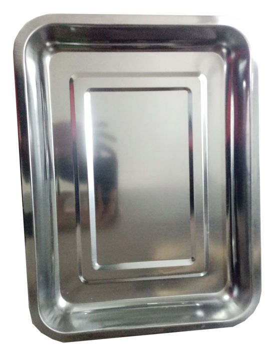 Food Square Tray Stainless Steel 36/32/20cm | Lazada PH
