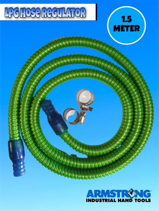 LPG GAS HOSE GREEN HEAVY DUTY ( 1.5METERS ) | Lazada PH