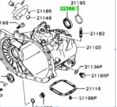 2pcs transmission oil seal original mitsubishi lancer EX pizza gsr ...