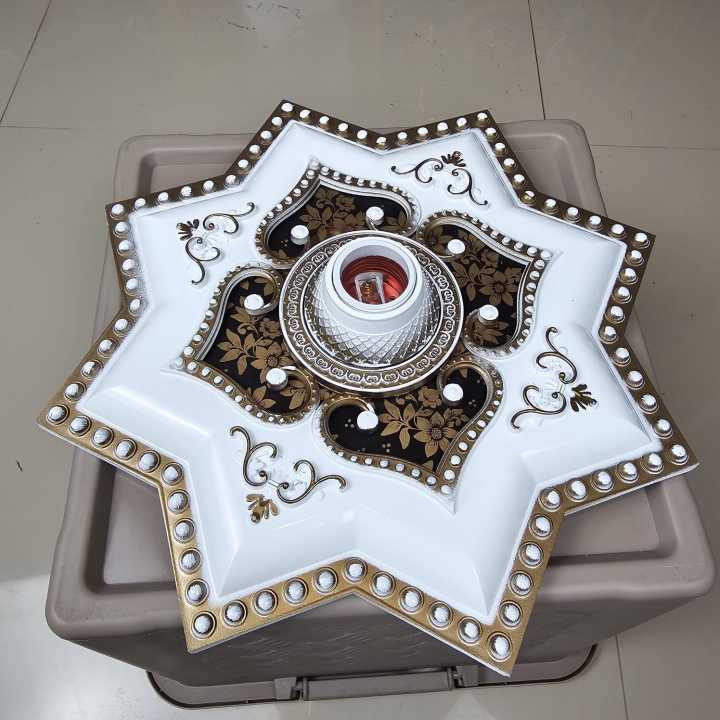 ORNAMEN LAMPU PLAFON PVC 30x30 / ORNAMEN LAMPU PLAFON PVC / FITTING ...