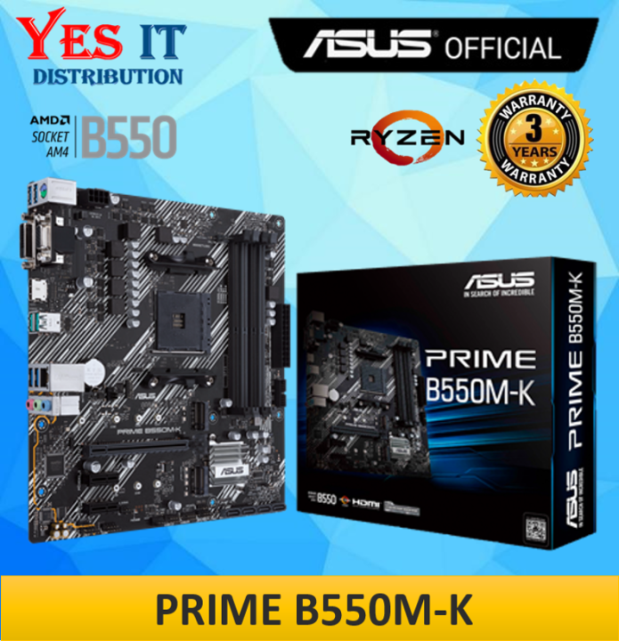 [COMBO SET] ASUS PRIME B550M-K AM4 MATX MOTHERBOARD + AMD RYZEN ...